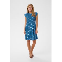 Midikleid Saint Tropez "Kleid GislaSZ", Damen, Gr. XL, N-Gr, blau (blau turtledove big dot), Obermaterial: 100% Viskose LENZING ECOVERO CV LenzEcov., Kleider Midikleid