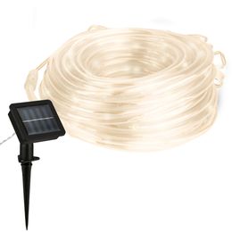 Brilo Solar-LED-Band 100 LED warmwei&szlig;