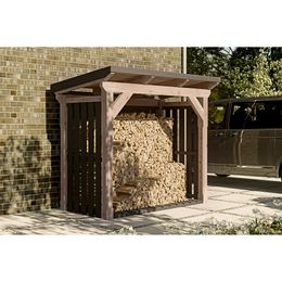 Skan Holz Holzunterstand 'Holm 1' anthrazit 250 x 144 cm