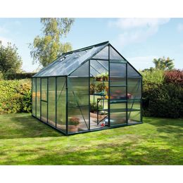 Vitavia Gew&auml;chshaus 'Meridian 1 8300' 254,4 x 316,6 cm mit 6 mm Hohlkammerplatten smaragdfarben