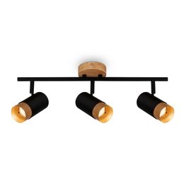Briloner Spotleuchte holzfarben/schwarz &Oslash; 9 x 47 x 15 cm, 3-flammig