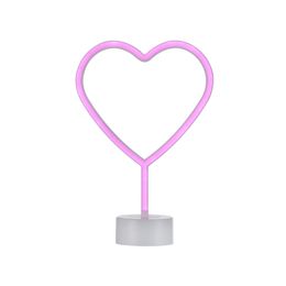 Just Light LED-Neon-Bild 'Herz' mehrfarbig 20 x 30 x 8,5 cm