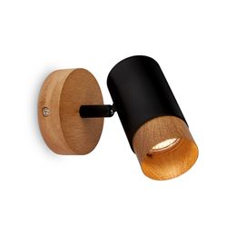 Briloner Spotleuchte holzfarben/schwarz &Oslash; 9 x 14 x 12 cm, 1-flammig