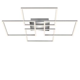Briloner LED-Deckenleuchte 'Frame' chromfarben/aluminiumfarben 4800 lm, 72,4 x 72,4 cm