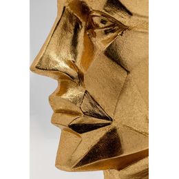 Buchst&uuml;tze KARE DESIGN "Face", goldfarben, B:16cm H:24cm T:11,5cm, Polyresin, Buchst&uuml;tzen, aus Polyresin