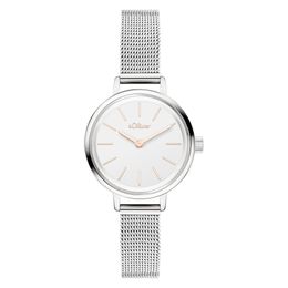 Quarzuhr s.Oliver "Petite Time", silber (silberfarben), Armbanduhren, Damen, Quarzuhr, Armbanduhr, Damenuhr, Edelstahlarmband, analog