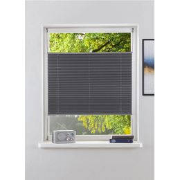 Plissee OTTO HOME "LAHOLM UNI DARK", grau, B:40cm H:130cm, Obermaterial: 100% Polyester, Plissees, verdunkelnd, Klemmtr&auml;ger in Unifarben passend zum Plissee -NEUHEIT