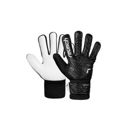 Torwarthandschuhe Reusch "Attrakt Starter Solid Junior", Kinder, Gr. 6,5, schwarz, 29% Polyester, 5% Lederimitat, 1% Baumwolle, mehrfarbig, Handschuhe, mit Negative Cut