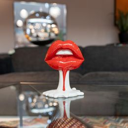 Dekoobjekt KARE DESIGN "Hot Lips", rot, B:20,5cm H:25,5cm T:14cm, Polyresin, Dekofiguren, verschiedene Farben & Gr&ouml;&szlig;en