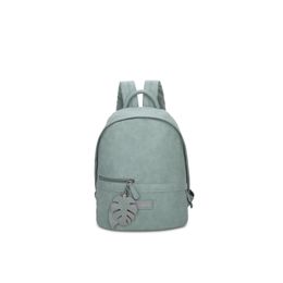 Cityrucksack Fritzi aus Preussen "Eco Fritzi07", Damen, Gr. B/H/T: 14cm, gr&uuml;n (mint), unifarben, Rucks&auml;cke Cityrucksack, aus recyceltem und veganem Material