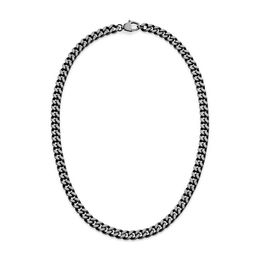 Kette ohne Anh&auml;nger s.Oliver, silber (grau), Halsketten, Herren, Edelstahl, L: 55 B: 8mm, B:8mm