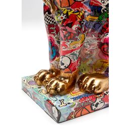 Dekofigur KARE DESIGN "Graffiti King Lion 29cm", mehrfarbig, B:19cm H:28cm T:14cm, Polyresin, Dekofiguren