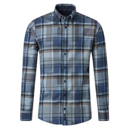 Langarmhemd Casamoda "Casamoda Freizeithemd kariert", Herren, Gr. XXL, Normalgr&ouml;&szlig;en, blau, 100% Baumwolle, kariert, l&auml;ssig geschnitten, Hemden