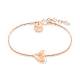 Armband Tamaris "Organic Heart, Herz", ros&eacute;goldfarben, Armb&auml;nder, Damen, 21cm, Edelstahl, Armband