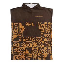 Badeponcho Quiksilver "Hoody", Herren, braun (almond desert checker), Obermaterial: 100% Baumwolle., Hausm&auml;ntel