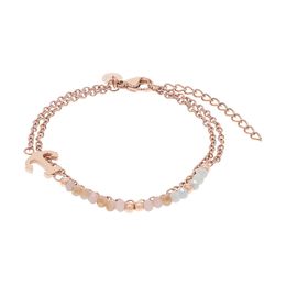Armband Tom Tailor "Schmuck Geschenk Edelstahl Anker", rosa (ros&eacute;goldfarben, rosa, orange, wei&szlig;, rosa, orange, wei&szlig;), Armb&auml;nder, Damen, 20cm, Edelstahl, Armband, mit Glassteine