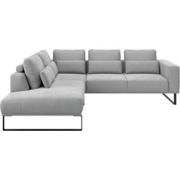 Ecksofa Musterring "JUSTB PM100, stilvoller Lounge-Komfort von Musterring", grau, B:268cm H:88cm T:232cm, 94% Polyester, 6% Nylon, Sofas, Ecksofa, Kollektion Bettina Zimmermann, optionaler Sitzvorzug & Fu&szlig;-Auswahl