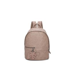 Cityrucksack Fritzi aus Preussen "Eco Fritzi07", Damen, Gr. B/H/T: 14cm, beige, unifarben, Rucks&auml;cke Cityrucksack, aus recyceltem und veganem Material