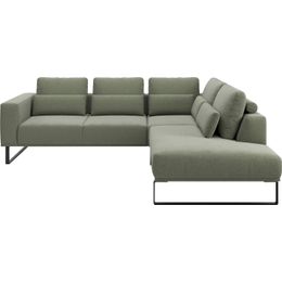Ecksofa Musterring "JUSTB PM100, stilvoller Lounge-Komfort von Musterring", gr&uuml;n, B:268cm H:88cm T:232cm, 85% Polyester, 15% Viskose, Sofas, Ecksofa, Kollektion Bettina Zimmermann, optionaler Sitzvorzug & Fu&szlig;-Auswahl