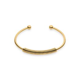 Armspange Liebeskind Berlin "Twist", gelbgoldfarben, Armb&auml;nder, Damen, 7cm, Edelstahl, Armspange