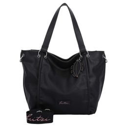 Henkeltasche Fritzi aus Preussen "Eco-Fritzi02", Damen, Gr. B/H/T: 12,5cm x 33,5cm x 54cm, schwarz, unifarben, Taschen, aus veganen und recycelten Materialien