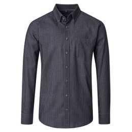 Flanellhemd Casamoda "Casamoda Flanellhemd Print", Herren, Gr. XL, Normalgr&ouml;&szlig;en, sattes dunkelblau, 100% Baumwolle, bedruckt, l&auml;ssig geschnitten, Hemden