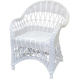 Relaxsessel, wei&szlig; (wei&szlig;, ohne kissen), B:65cm H:85cm T:65cm, HOFMANN LIVING AND MORE, Sessel, Relaxsessel, Handgeflochten