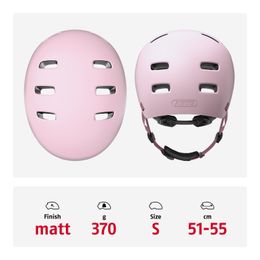 Fahrradhelm Abus "XOXO" Gr. M, rosa (rosa (strawberry rose)), Helme, M Kopfumfang: 54cm - 58cm
