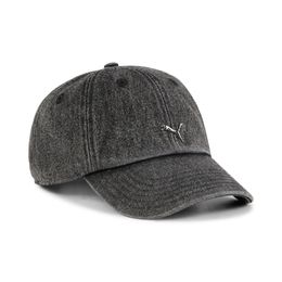 Baseball Cap Puma "WARDROBE ESS METAL DAD CAP", Herren, Puma schwarz, Baumwolle, unifarben, Caps, l&auml;ssiger Retro-Look, unstrukturierte Cap, lockere Passform