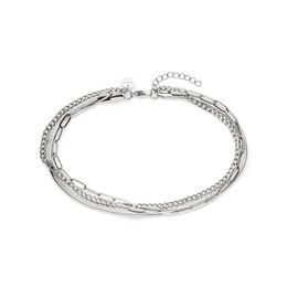Armband s.Oliver "Fine Layers", edelstahlfarben, Armb&auml;nder, Damen, 21cm, Edelstahl, Armband