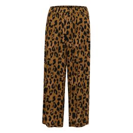 Stoffhose Kaffe "Casual Hose KAmille", Damen, Gr. 36, N-Gr, braun (braun leopard print), Obermaterial: 100% Viskose LENZING ECOVERO CV LenzEcov., Hosen Stoffhose