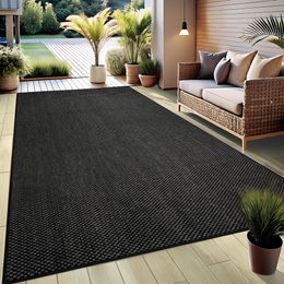 Teppich OTTO HOME "Venedig auch als L&auml;ufer erh&auml;ltlich", schwarz, B:280cm H:4mm L:380cm, Kunstfaser, Teppiche, Teppich, In- und Outdoor geeignet, Sisal-Optik, Wetterfest & UV-best&auml;ndig