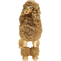 Dekofigur KARE DESIGN "Mrs Poodle Gold 34cm", gold, B:32cm H:34cm T:14cm, Polyresin, Dekofiguren
