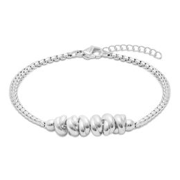 Armband s.Oliver "Knots, Knoten-Design", edelstahlfarben, Armb&auml;nder, Damen, 20cm, Edelstahl, Armband