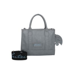 Henkeltasche Fritzi aus Preussen "Eco Square", Damen, Gr. B/H/T: 9cm x 21cm x 26cm, blau, unifarben, Taschen, aus veganen und recycelten Materialien