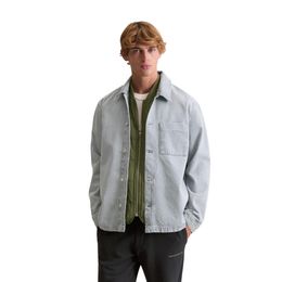 Marc O'Polo Kurzjacke MARC O'POLO DENIM "aus Baumwolle", Herren, Gr. XL, light grau, Obermaterial: 100% Baumwolle, unifarben, regular fit, Manschette, Jacken Kurzjacke