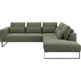 Ecksofa Musterring "JUSTB PM100, stilvoller Lounge-Komfort von Musterring", oliv, B:268cm H:88cm T:232cm, 100% Polyester, Sofas, Ecksofa, Kollektion Bettina Zimmermann, optionaler Sitzvorzug & Fu&szlig;-Auswahl