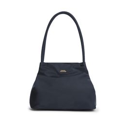 Tragetasche Tommy Hilfiger "TH MARINA HOBO/TOTE NYLON", Damen, Gr. B/H/T: 35cm x 28cm x 18cm, schwarz, Leder, Textil, Taschen, Damen Handtasche, Schultertasche mit doppeltem Tragegriff