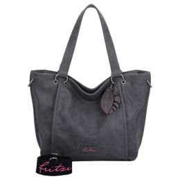 Henkeltasche Fritzi aus Preussen "Eco-Fritzi02", Damen, Gr. B/H/T: 12,5cm x 33,5cm x 54cm, grau, unifarben, Taschen, aus veganen und recycelten Materialien