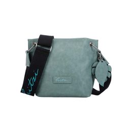 Schultertasche Fritzi aus Preussen "Eco-Fritzi03", Damen, Gr. B/H/T: 8,5cm x 22,5cm x 20,5cm, gr&uuml;n, unifarben, Taschen Schultertasche, aus veganen und recycelten Materialien