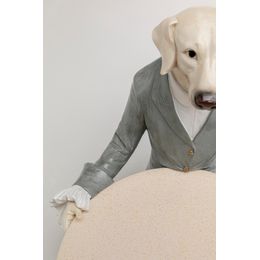 Dekofigur KARE DESIGN "Gentleman Dog Tray", grau, B:28cm H:28,5cm T:24cm, Polyresin, Dekofiguren, verschiedene Gr&ouml;&szlig;en