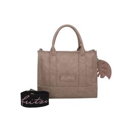 Henkeltasche Fritzi aus Preussen "Eco Square", Damen, Gr. B/H/T: 9cm x 21cm x 26cm, braun, unifarben, Taschen, aus veganen und recycelten Materialien