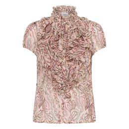 Langarmhemd Saint Tropez "Langarm - Hemd LiljaSZ", Damen, Gr. L, N-Gr, pink (dusty pinks arty blooms), Obermaterial: 100% Polyester PES., Hemden