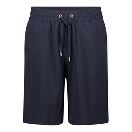 Stoffhose Betty Barclay "Damen mit elastischem Bund", Damen, Gr. 42, Normalgr&ouml;&szlig;en, dunkelblau, Jersey, Obermaterial: 99% Polyester, 1% Elasthan, relaxed fit kurz, Hosen Stoffhose