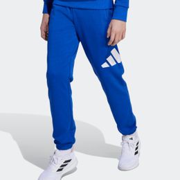 Sporthose adidas Sportswear "ESSENTIALS KIDS", M&auml;dchen, Gr. 128, N-Gr, royal blau, wei&szlig;,, Obermaterial: 55% Baumwolle, 36% Polyester, 9% Viskose, Hosen Sporthose