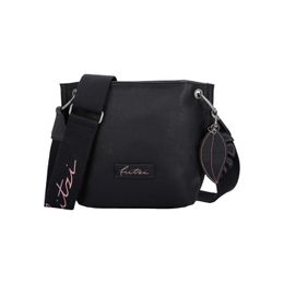 Schultertasche Fritzi aus Preussen "Eco-Fritzi03", Damen, Gr. B/H/T: 8,5cm x 22,5cm x 20,5cm, schwarz, unifarben, Taschen Schultertasche, aus veganen und recycelten Materialien
