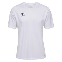 Trainingsshirt Hummel "HMLESSENTIAL JERSEY S/S", Herren, Gr. 4XL, wei&szlig;, Trikot, Obermaterial: 100% Polyester, unifarben, Basic normal, Rundhals, Shirts, sportliche Passform, Kurzarm, schnell trocknend, atmungsaktiv