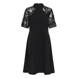 Midikleid Culture "Kleid CUtega", Damen, Gr. L, N-Gr, schwarz, Obermaterial: 95% Polyester PES. 5% Elasthan EL., Kleider Midikleid