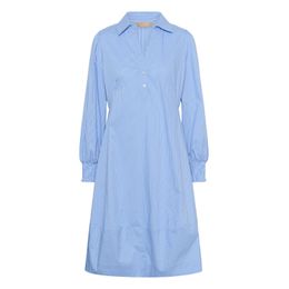 Midikleid Culture "Kleid CUebony", Damen, Gr. L, N-Gr, blau (blau stripe), Obermaterial: 70% Baumwolle CO. 27% Polyamid PA. 3% Elasthan EL., Kleider Midikleid
