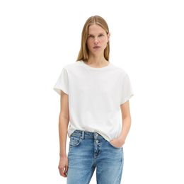 Marc O'Polo T-Shirt MARC O'POLO "aus Organic Cotton", Damen, Gr. L, wei&szlig;, Obermaterial: 100% Baumwolle, unifarben, Basic, loose fit, Rundhals, Shirts T-Shirt